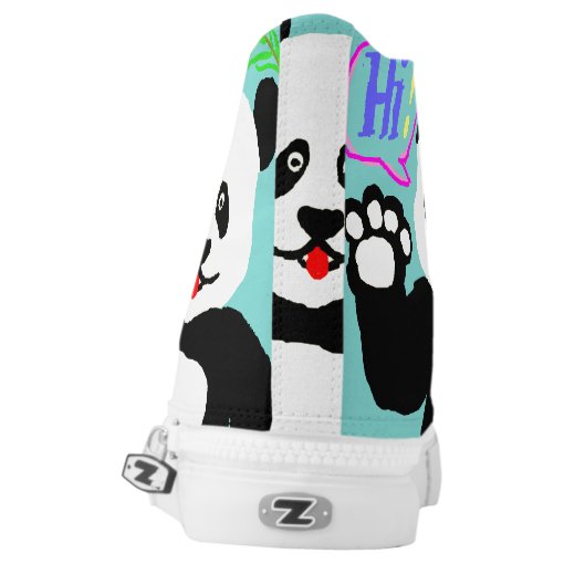 Hi Panda! High-Top Sneakers | Zazzle