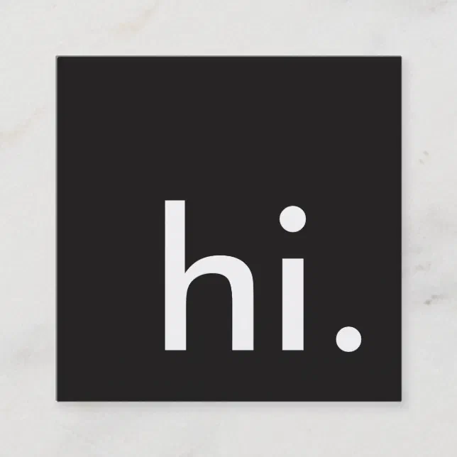 hi square square business card | Zazzle