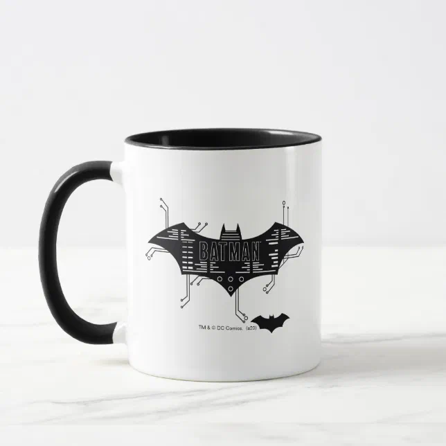 Hi-Tech Bat Circuit Logo Mug | Zazzle