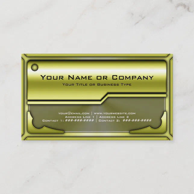 Hi Tech Faux Metallic Card Version 3 with Logo | Zazzle