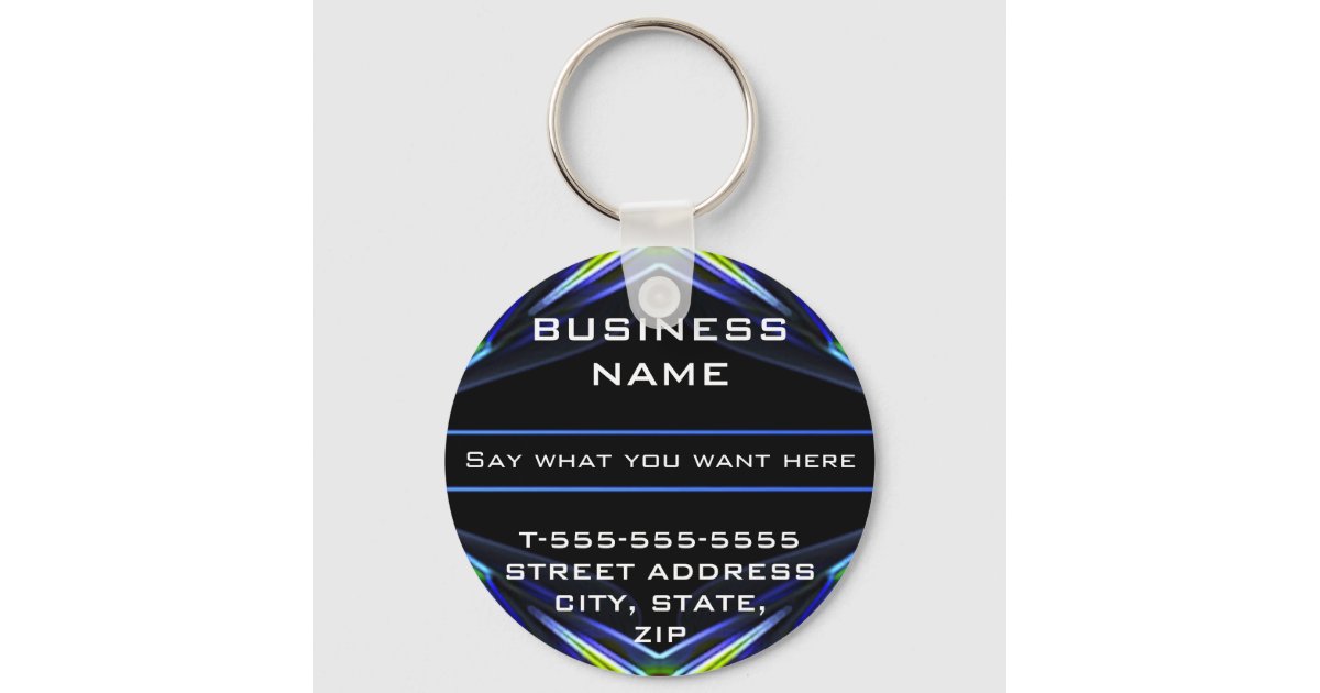 Hi Tech Futuristic Business Keychains | Zazzle