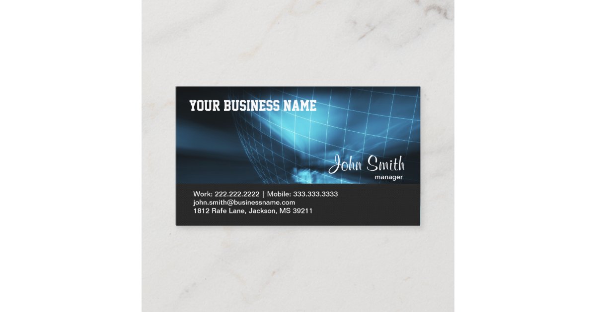 Hi-tech Global Company business card | Zazzle.com