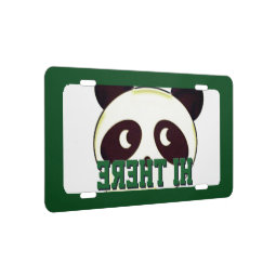 Hi there Panda License Plate | Zazzle