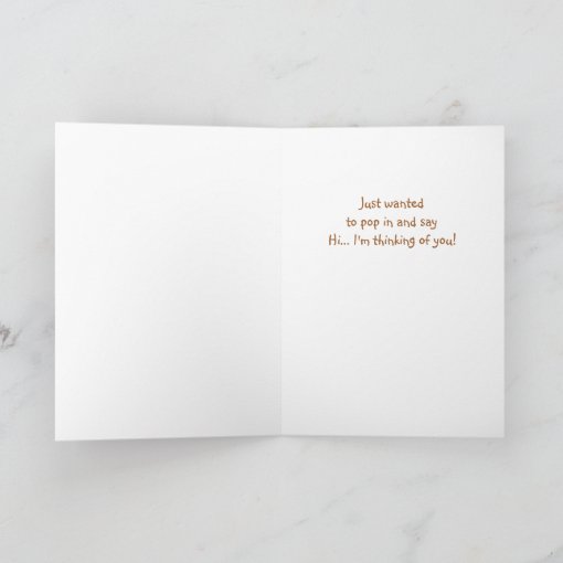 Hi Thinking of You Cute Cat Kitten Animal Card | Zazzle