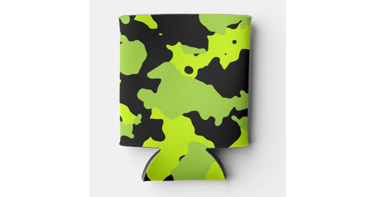 Hi-Visibility Neon Green Can Cooler | Zazzle
