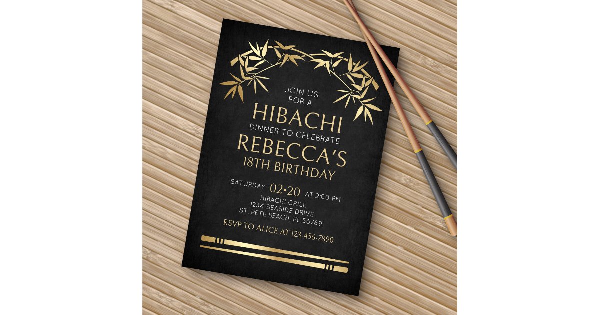 Hibachi Dinner Invitation | Zazzle