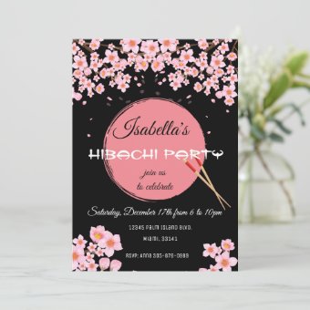 Hibachi Japanese Dinner Birthday Party Invitation | Zazzle