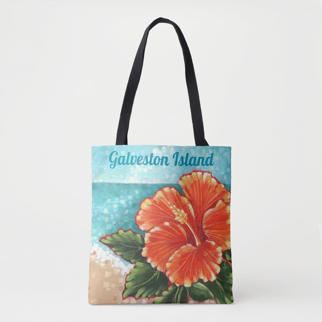 "Hibiscus by the Beach" Custom Tote Bag | Zazzle