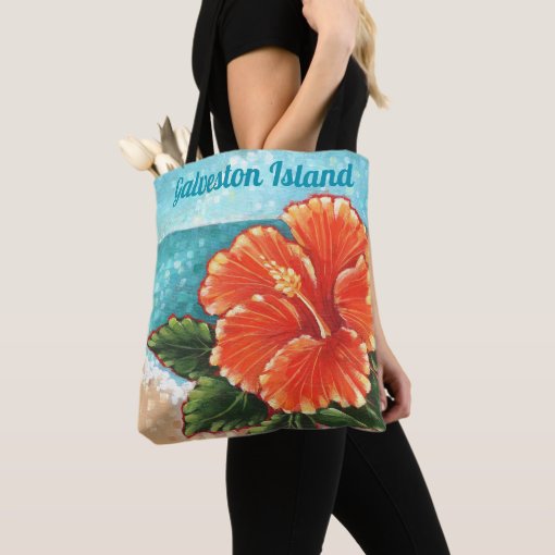"Hibiscus by the Beach" Custom Tote Bag | Zazzle