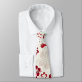 Hibiscus Flower Pattern Tie | Zazzle
