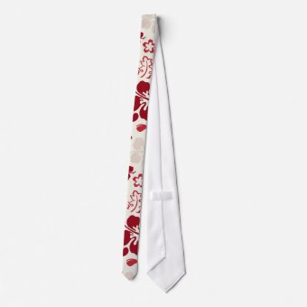 Hibiscus Flower Pattern Tie | Zazzle