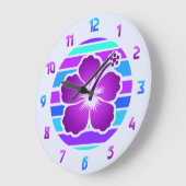 Hibiscus Large Clock | Zazzle