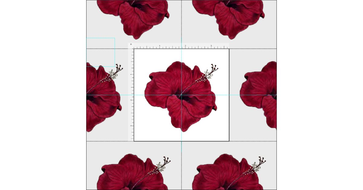 Hibiscus Print Fabric | Zazzle.com