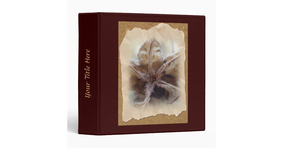 Hibiscus Seed Pod Binder - Personalize | Zazzle