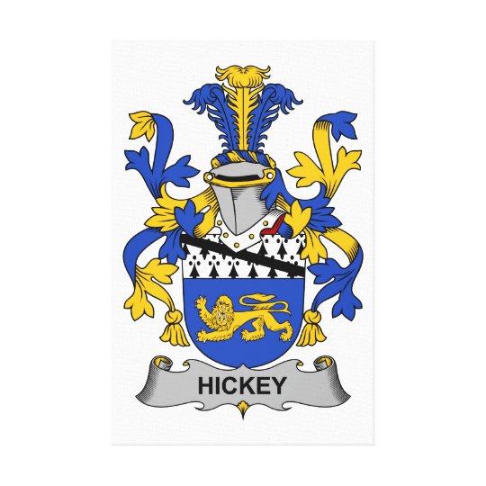 Hickey Family Crest Canvas Print | Zazzle.com