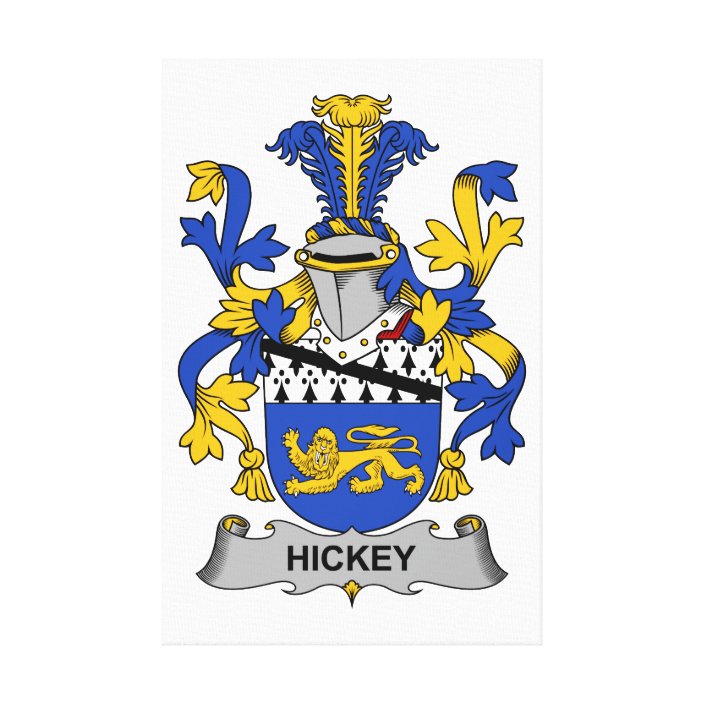 Hickey Family Crest Canvas Print | Zazzle.com