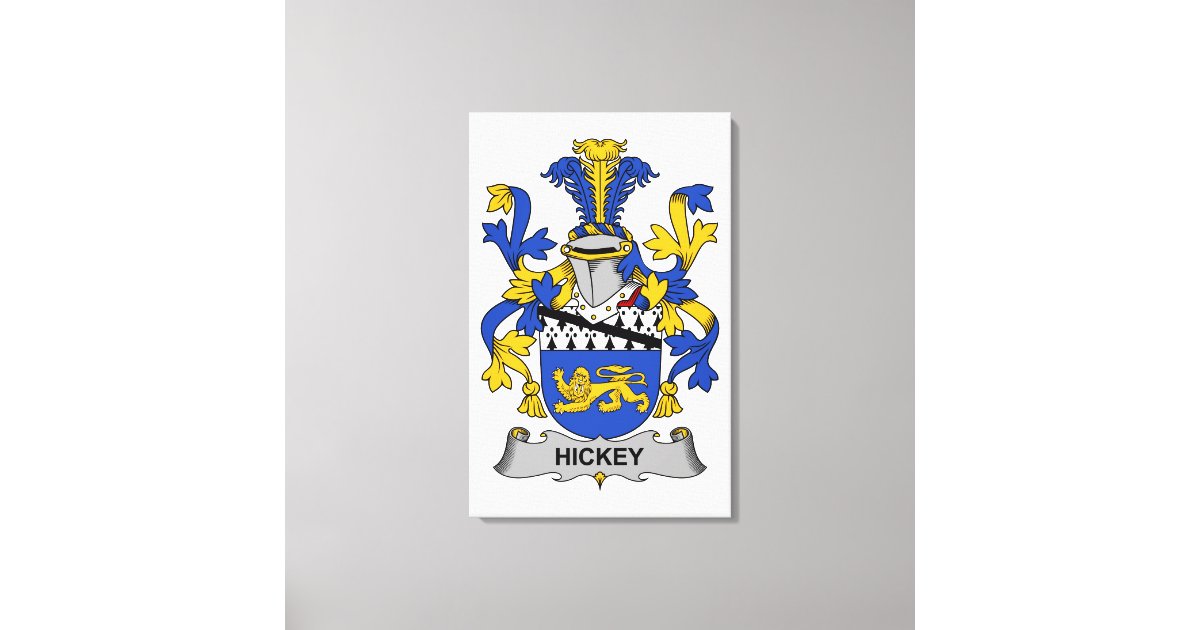 Hickey Family Crest Canvas Print | Zazzle