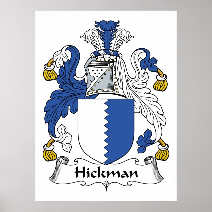 Hickman Family Crest Poster | Zazzle