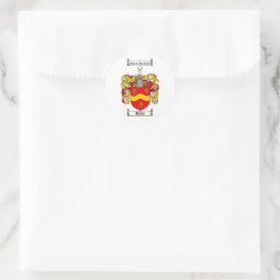 HICKS FAMILY CREST - HICKS COAT OF ARMS CLASSIC ROUND STICKER | Zazzle