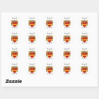 HICKS FAMILY CREST - HICKS COAT OF ARMS CLASSIC ROUND STICKER | Zazzle