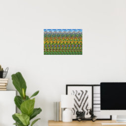 Hidden 3D Stereogram Poster - Butterfly Meadow | Zazzle