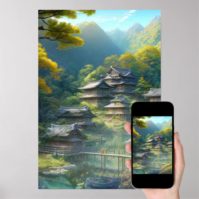 Hidden Mountain Village Poster | Zazzle