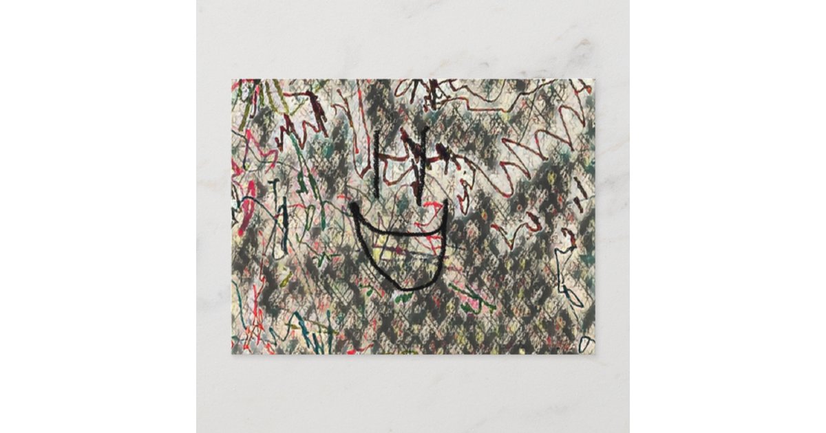 hidden smiley face postcard | Zazzle