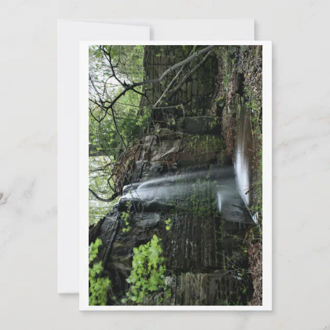 Hidden Spring Waterfall Holiday Card | Zazzle