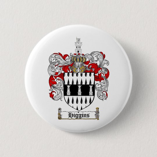 HIGGINS FAMILY CREST - HIGGINS COAT OF ARMS BUTTON | Zazzle.com