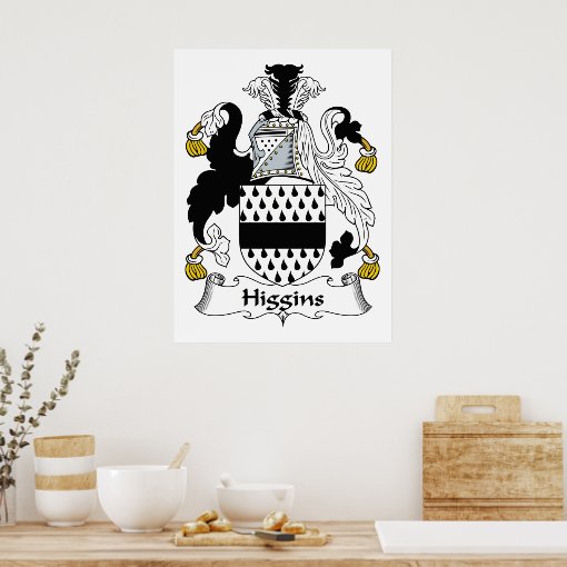 Higgins Family Crest Poster | Zazzle