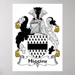 Higgins Family Crest Poster | Zazzle