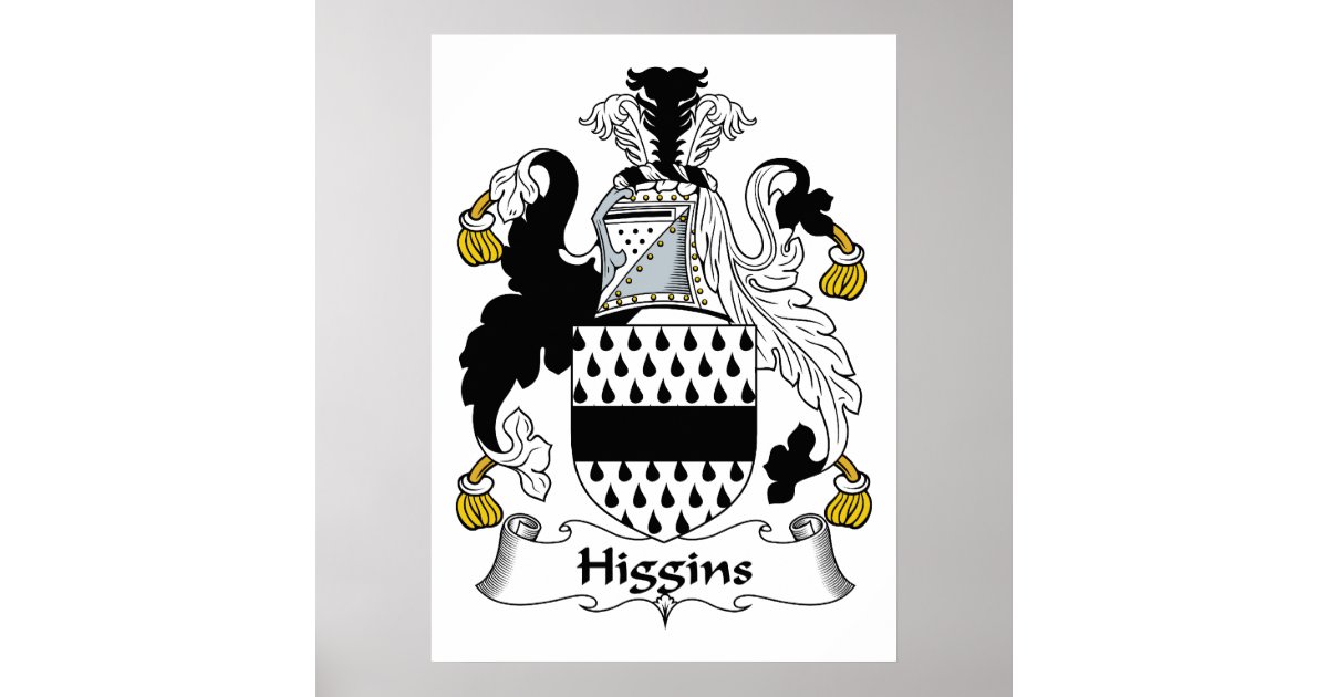Higgins Family Crest Poster | Zazzle