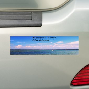 Higgins Lake Michigan Bumper Sticker | Zazzle