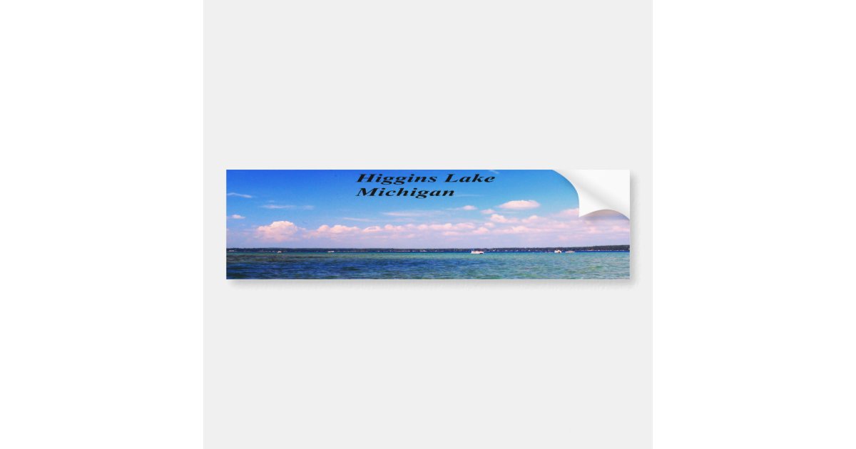Higgins Lake Michigan Bumper Sticker | Zazzle