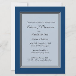 High achievement blue graduation announcement | Zazzle