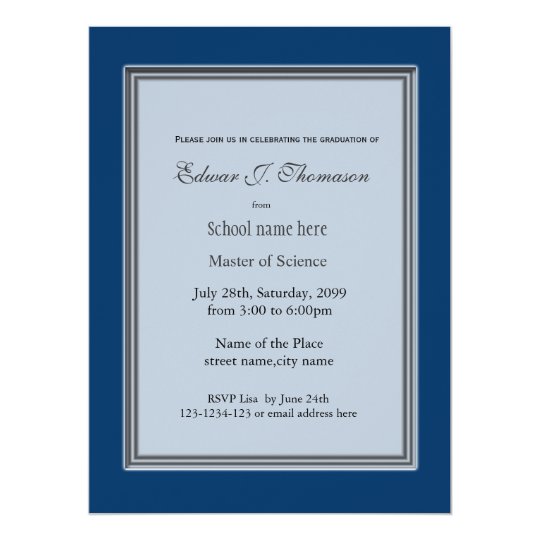 High achievement blue graduation announcement | Zazzle.com