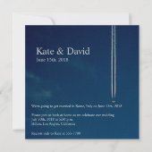 High Altitude Airplane Destination Wedding Custom Invitation | Zazzle