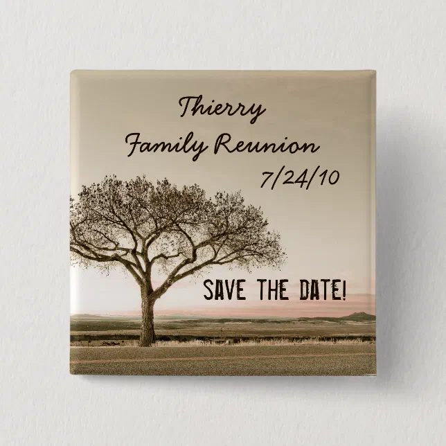 High Country Save the Date Custom Family Reunion Button | Zazzle