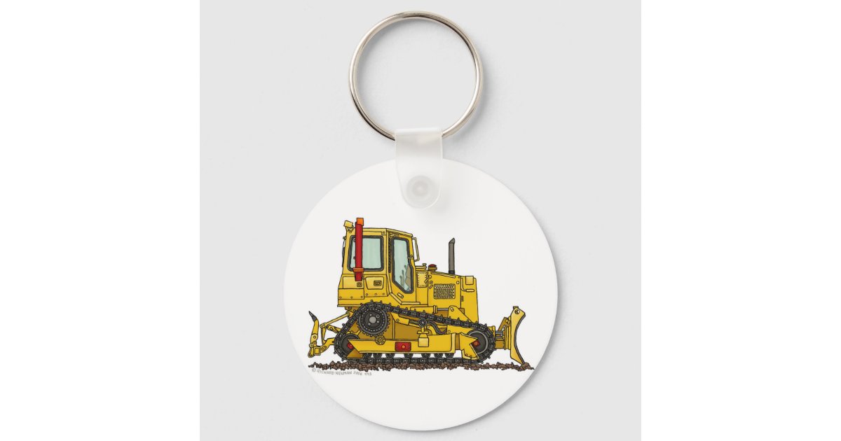 High Drive Bulldozer Dirt Mover Construction Key C Keychain | Zazzle