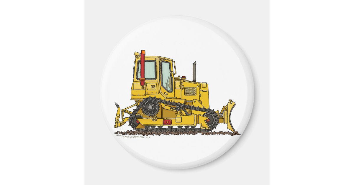 High Drive Bulldozer Dirt Mover Construction Magne Magnet | Zazzle