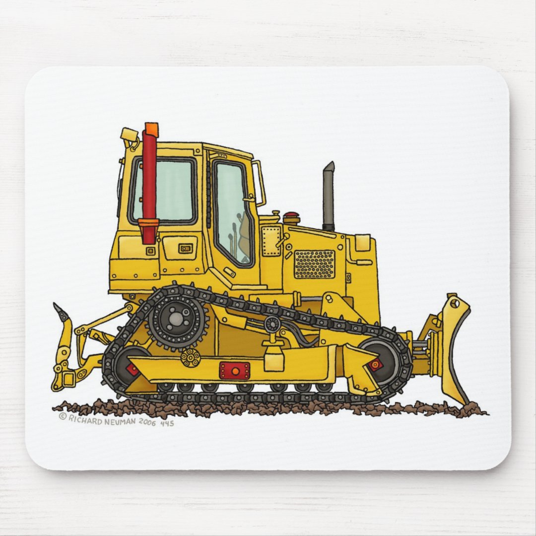 High Drive Bulldozer Dirt Mover Construction Mouse Mouse Pad | Zazzle