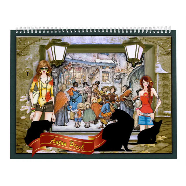 High Fashion & Anton Pieck Calendar | Zazzle