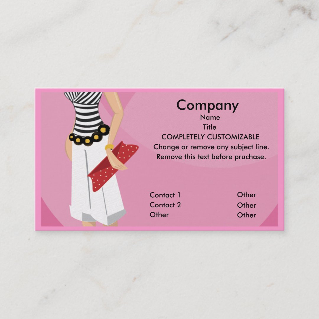 High Fashion Boutique Business Card template | Zazzle
