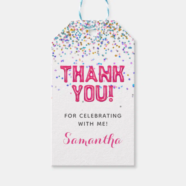 High Five 5th Birthday Confetti Invitation Gift Tags | Zazzle