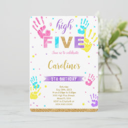 High Five Birthday Invitation | Zazzle