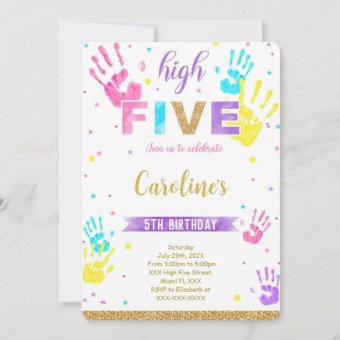 High Five Birthday Invitation | Zazzle