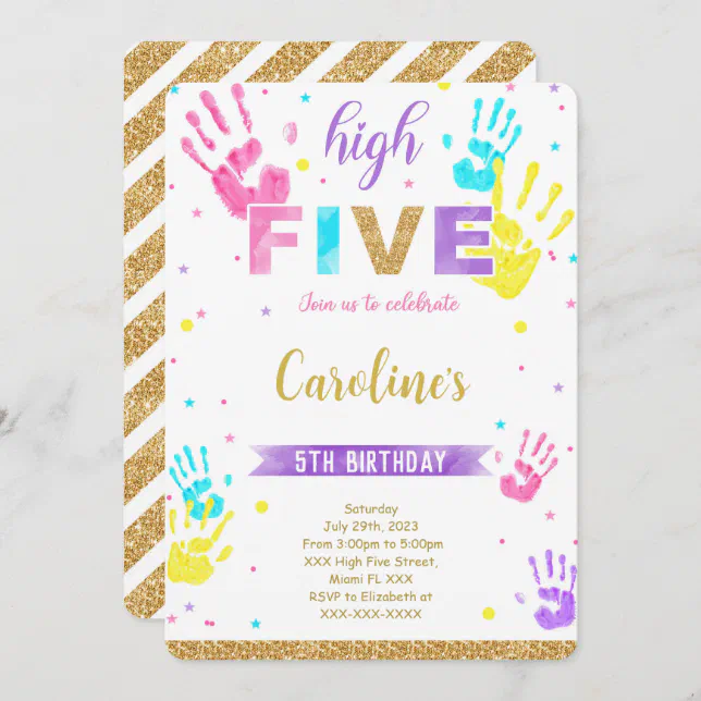 High Five Birthday Invitation | Zazzle