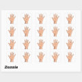 High Five Open Hand Sign Five Fingers Gesture Square Sticker | Zazzle