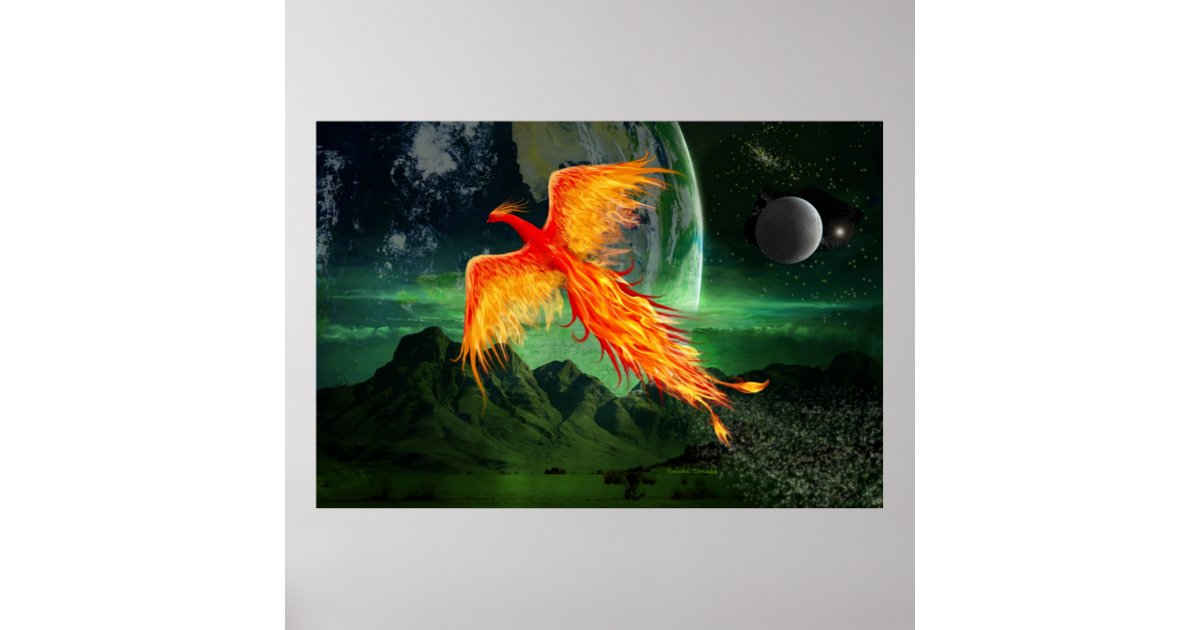 High Flying Phoenix Poster | Zazzle
