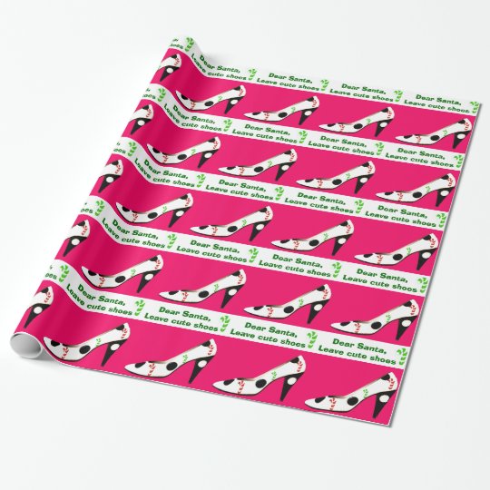 High Heel Christmas Shoes red Wrapping Paper | Zazzle.com